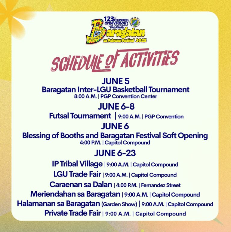 Baragatan sa Palawan Festival 2025: Full Schedule | Palawanderer.net