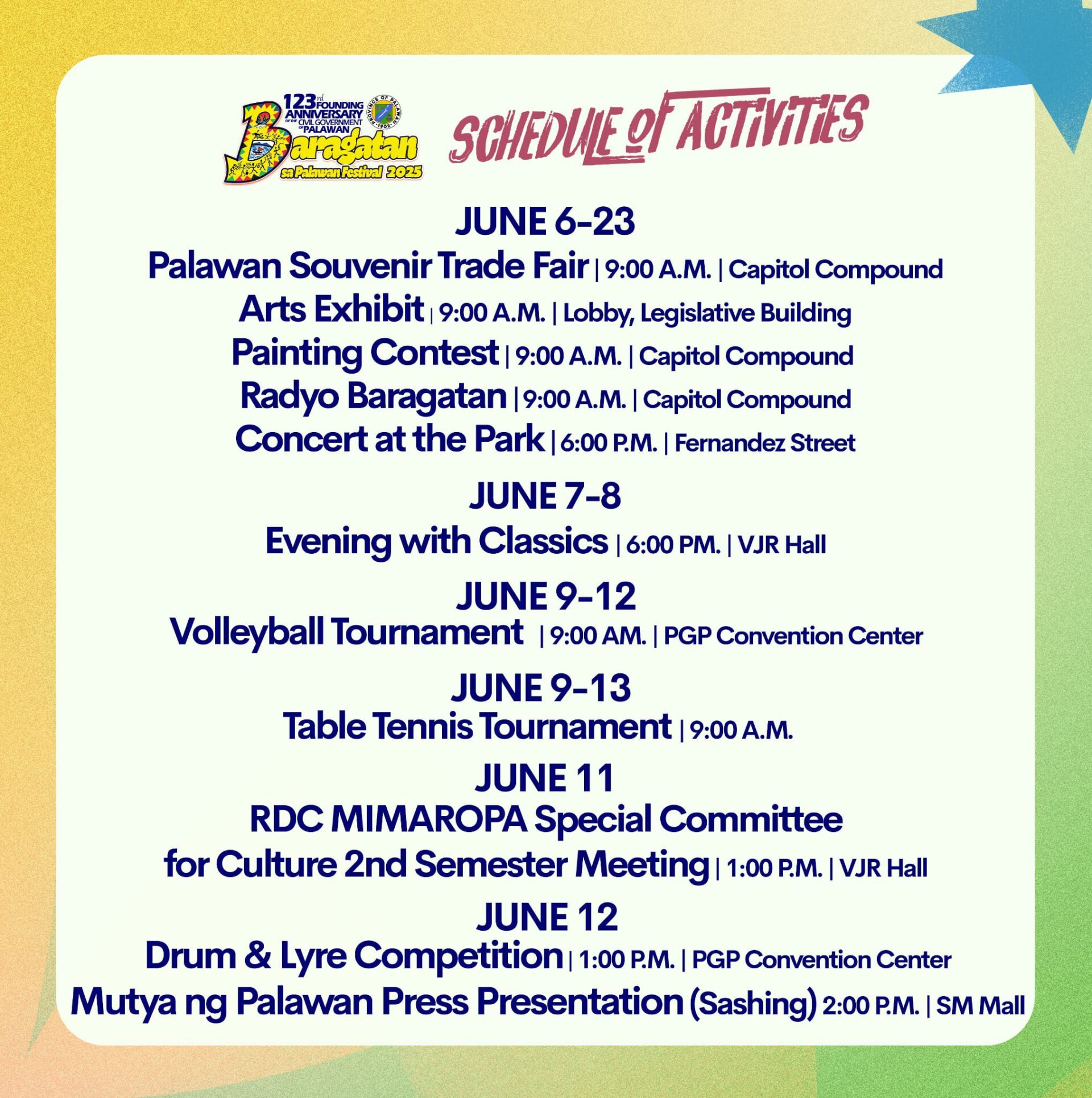 Baragatan sa Palawan Festival 2025: Full Schedule | Palawanderer.net